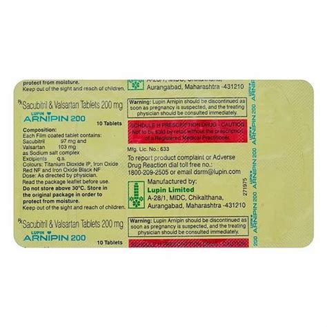 Arnipin Sacubitril Valsartan Tablet At ₹ 550stripe In Nagpur Id