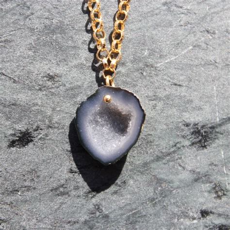 Geode Necklace Etsy