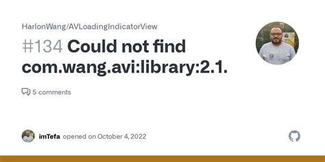 Could Not Find Wang Avi Library Issue HarlonWang AVLoadingIndicatorView GitHub