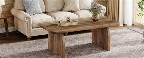 Tribesigns Rectangle Coffee Table 120cm Wood Rectangular Living Room