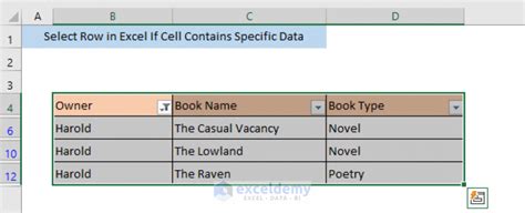 How To Select Row In Excel If Cell Contains Specific Data Ways