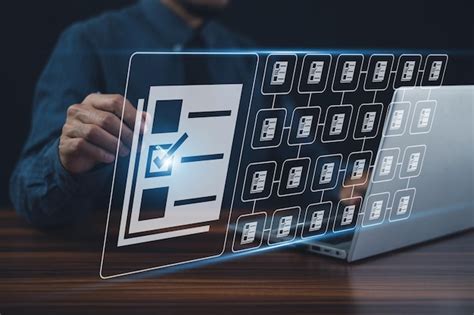 premium photo businessman using computer software for security