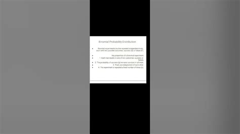 Binomial Probality Distribution Youtube