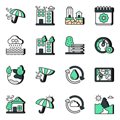 Premium Vector Pack Of Weather Prediction Flat Icons