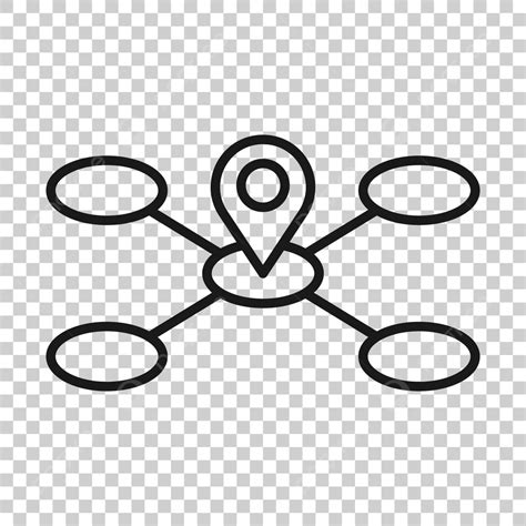 Flat Map Pin Icon For Gps Navigation Route Stroke Destination Vector