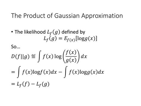 ppt approximating the kullback leibler divergence between gaussian