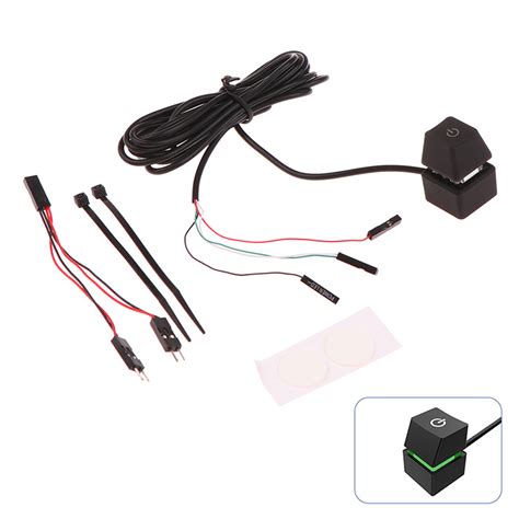 2m Colorful LED Lights Computer Desktop Switch PC Motherboard External Start Power On Off Button