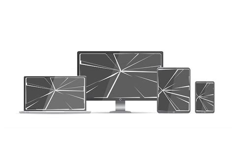 Premium Vector Broken Screen Set
