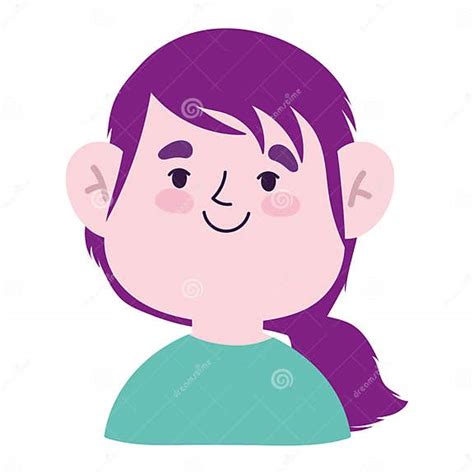 Caricatura De Una Joven Ilustración Del Vector Ilustración De Aislado