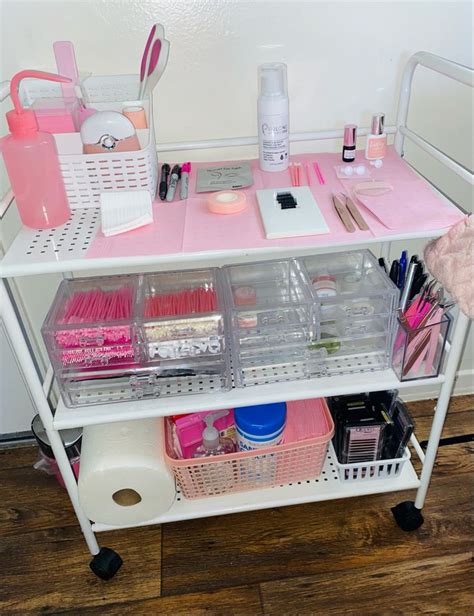 Eyelash Extension Cart Set Up Esthetician Room Decor Lash Room Ideas