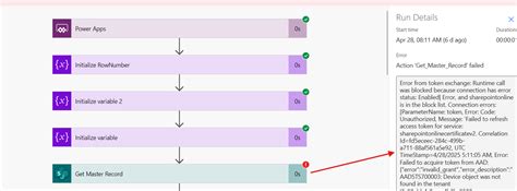 power automate calling flow from powerapps failed failed to refresh