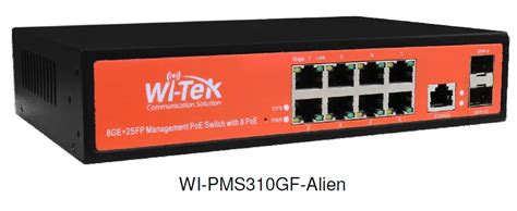 Wi Tek Wi Pms310gf Alien Gigabit L2 Managed Poe Switch Instruction Manual