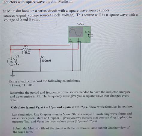Solved Inductors With Square Wave Input In Multisim In