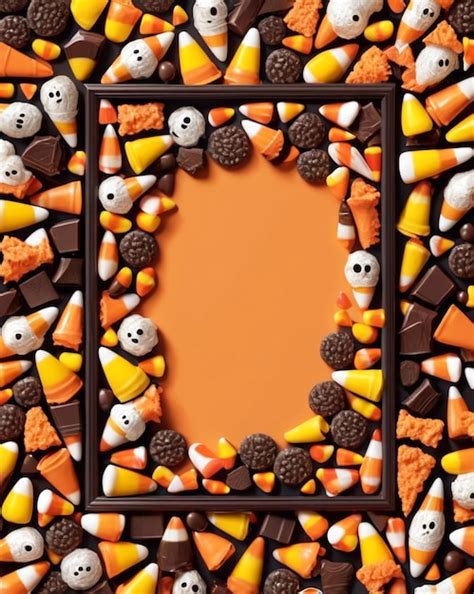 A Frame Of Candy Corn Candy Candy And Candy Premium Ai Generated Image