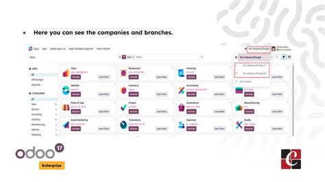 how to setup multi branch operations in odoo 17 ppt