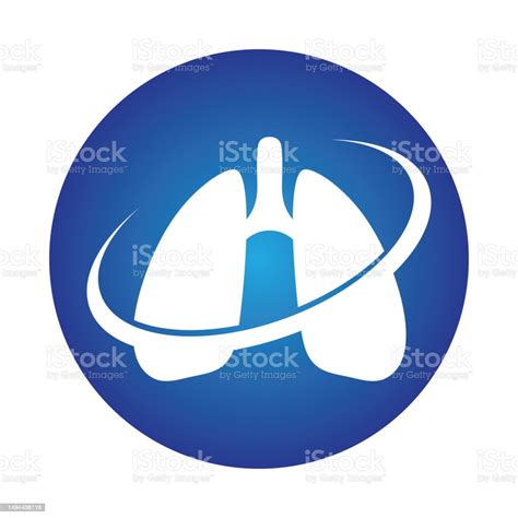 폐 건강 및 관리 로고 템플릿 엠블럼 디자인 컨셉 크리에이티브 심볼 아이콘 벡터 일러스트레이션 모던 양식에 대한 스톡 벡터 아트 및 기타 이미지 Istock