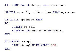 Progress E Tecnologia Executando Comandos SQL