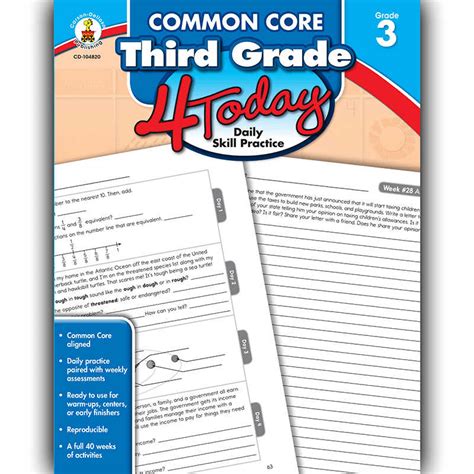 Carson Dellosa Third Grade 4 Today Common Core Cd 104820 Teachersparadise