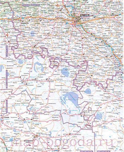 Карта автомобильных дорог Омской области. Атлас автодорог Западной ...