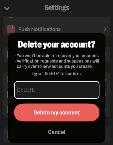I Want To Delete My Account Support