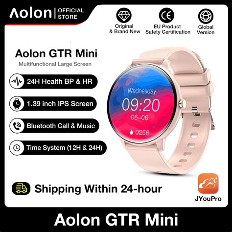 Aolon GTR Mini Smart Watch Original Bluetooth Call Health Monitoring 100 Sports Mode 38mm