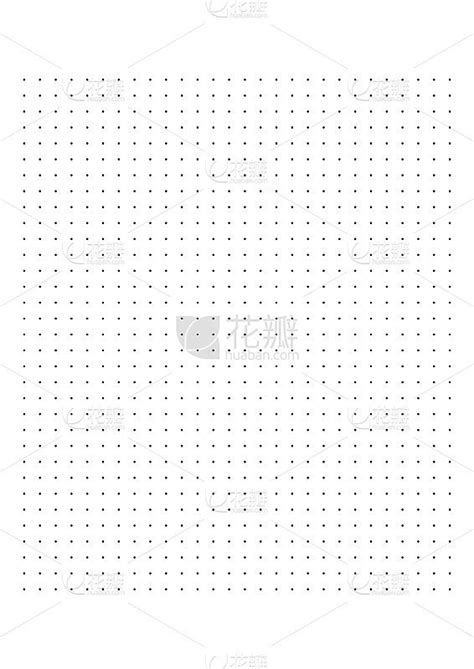方格纸。白色背景上的虚线网格。抽象点透明插图与点。白色几何图案的学校，抄写本，笔记本，日记，笔记，横素材 花瓣网