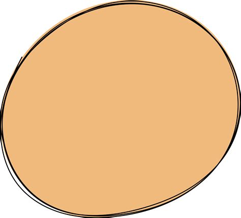Hand Drawn Colored Round Blob Clip Art PNG