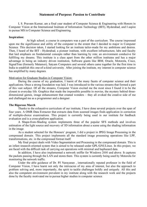 50 Statement Of Purpose Examples Graduate School Mba Phd ᐅ