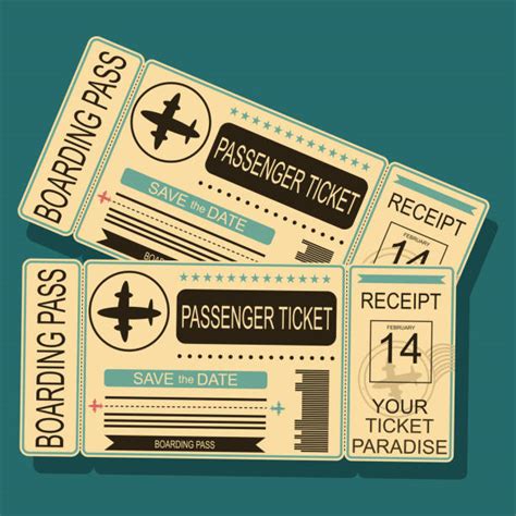 80 Blank Boarding Pass Template Cartoon Stock Illustrations Royalty