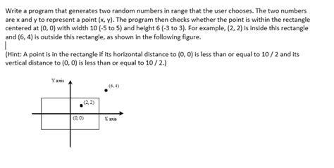 Solved Write A Program That Generates Two Random Numbers In