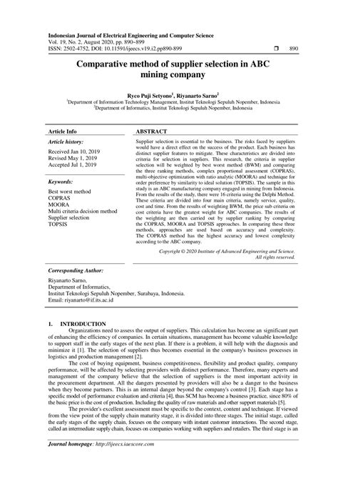 Pdf Comparative Method Of Moora Copras And Topsis Based On Weighting Of Best Worst Method In