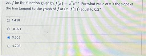 Solved Let F Be The Function Given By F X X E X For What Chegg