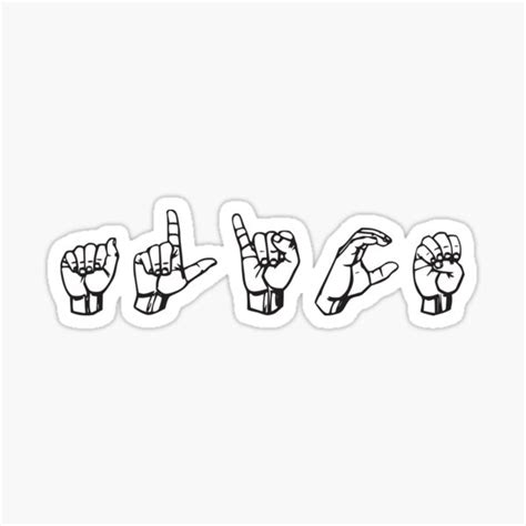 Alice Name Hand Sign Language Asl T Named Alice Sticker For Sale