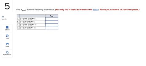 Solved Find Tα Df From The Following Information You May