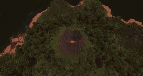 small tropical volcano survival island minecraft map