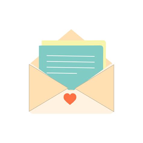 envelope with letter clipart