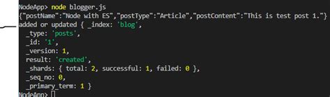 Working With Documents Using Elastic Search And Node