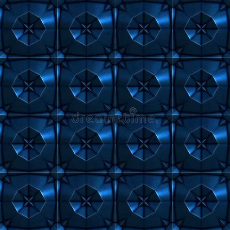Navy Blue Glowing Futuristic Ceramic Mosaic Tile Reflection Polygonal