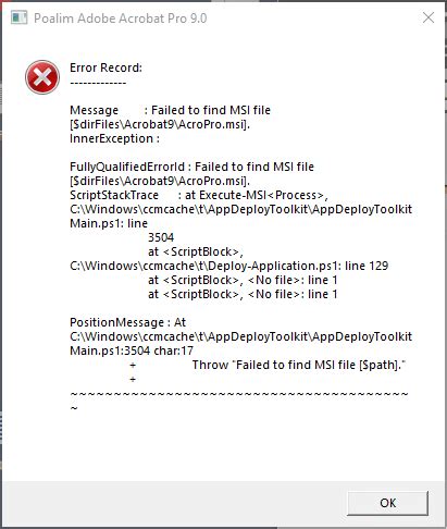Cannot Find Msi File While Deploying With SCCM General Discussion PSAppDeployToolkit Community