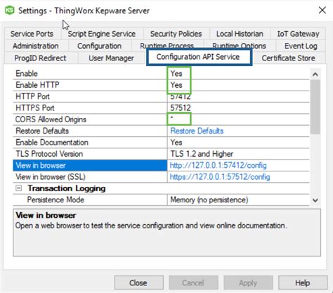 Configure The Configuration Api Tutorial Ptc Learning Connector