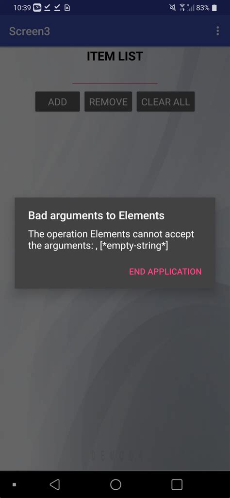 Bad Arguments To Elements This Operation Cannot Accept The Arguments Empty String