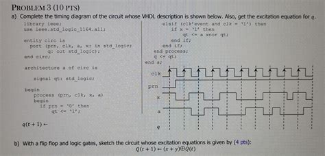 solved problem 3 10 pts a complete the timing diagram of