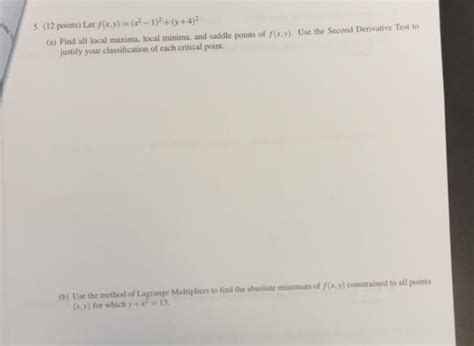 Solved 5 12 Points Let F X Y X21 2 Y 4 2 A Find Chegg Com