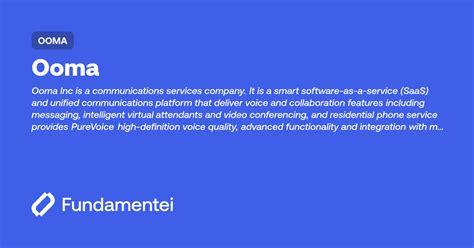 Ooma Ooma Kpis Fundamentei