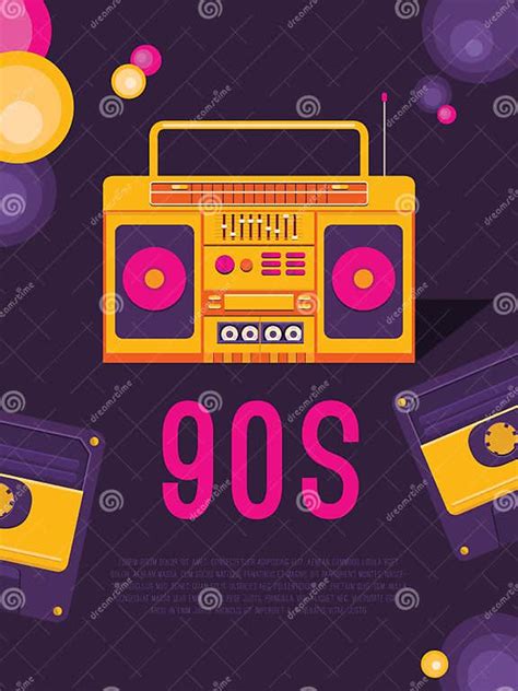 Música De Los Años 90 Stock De Ilustración Ilustración De Danza 93817274