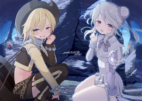 Umino Hotate Sonolar Summon Night Summon Night 3 Tagme 2girls Multiple Girls Navel