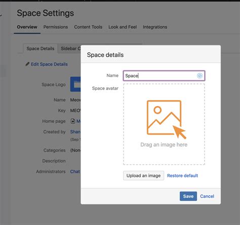Confluence Space Logo Edit