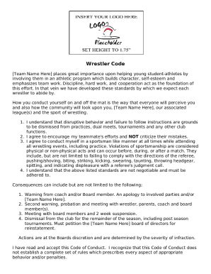 Code Of Conduct Template Doc Template PdfFiller