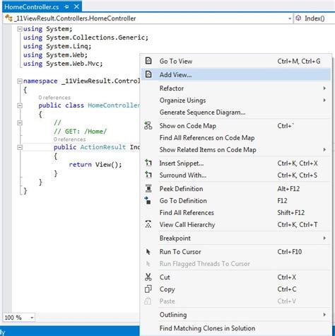 View Result In Controller Sample In Mvc Day 11