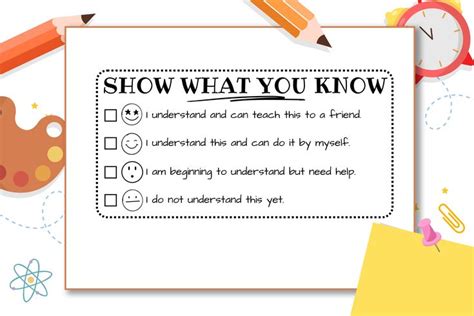 Show What You Know Checklist Self Inking Wood Handle Or Art Block